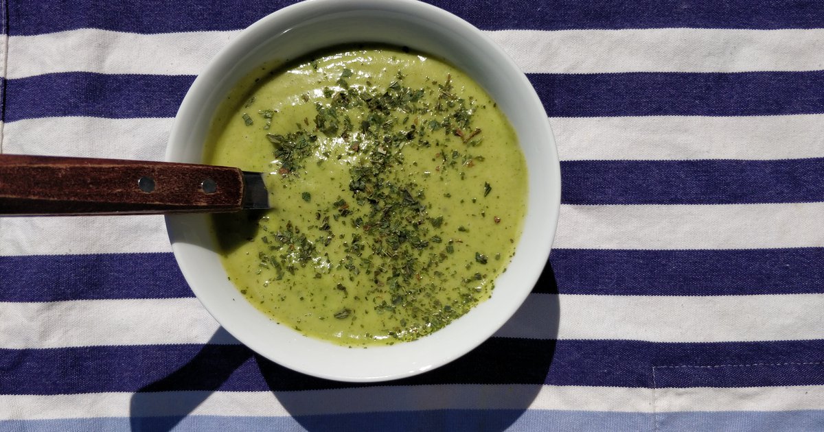 Velouté de courgette tout doux - Nota Banane
